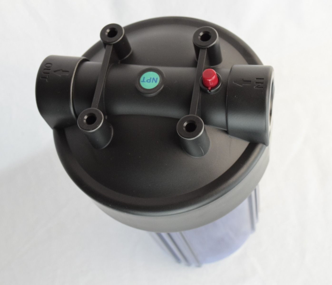 BB Clear Filter housing 1" NPT Ports w/ Pressure Relief for 4 ½ " X 10 ...