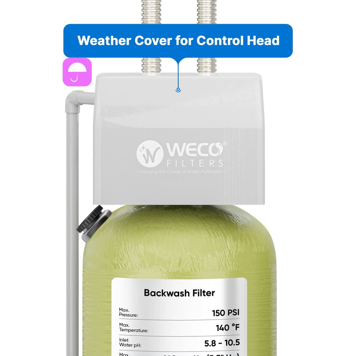 WECO Backwashing Filter with Calcite & Magnesia for pH Neutralization