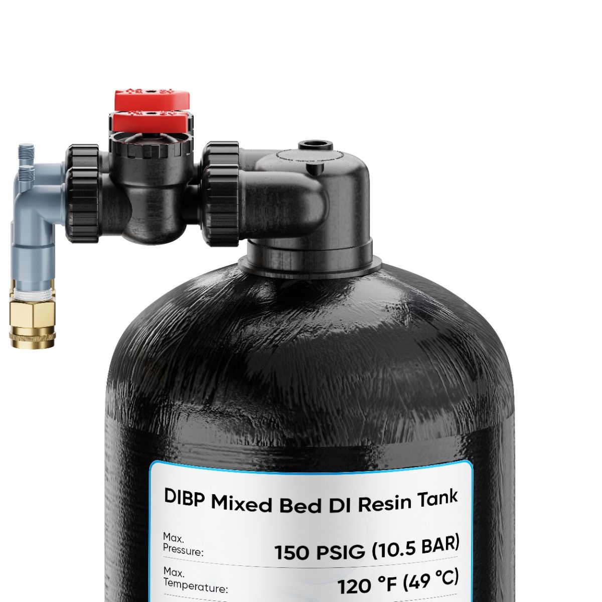 WECO DIBP-0844 Deionizing Resin Tank with LED Conductivity Monitor