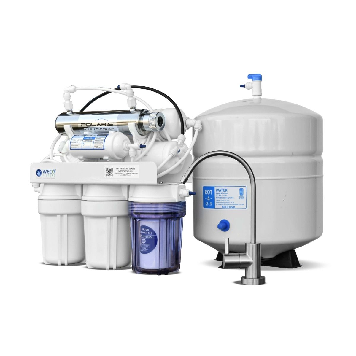 WECO Compact Undersink Reverse Osmosis Water Filtration System