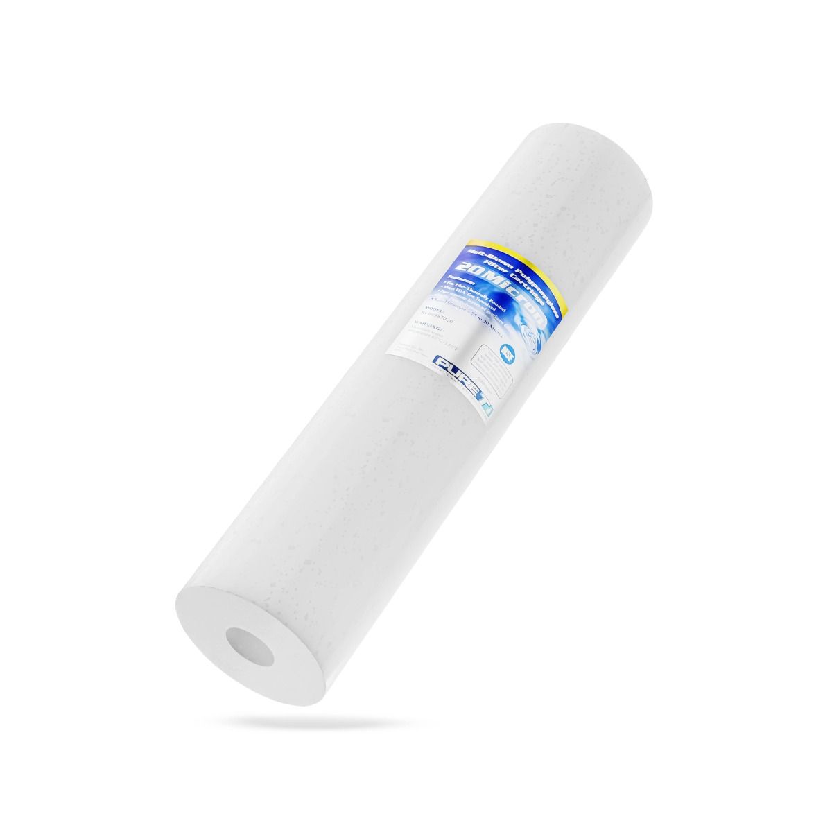 PureT 20 micron 20" x 4.5" Melt-Blown Polypropylene Sediment Filter ...